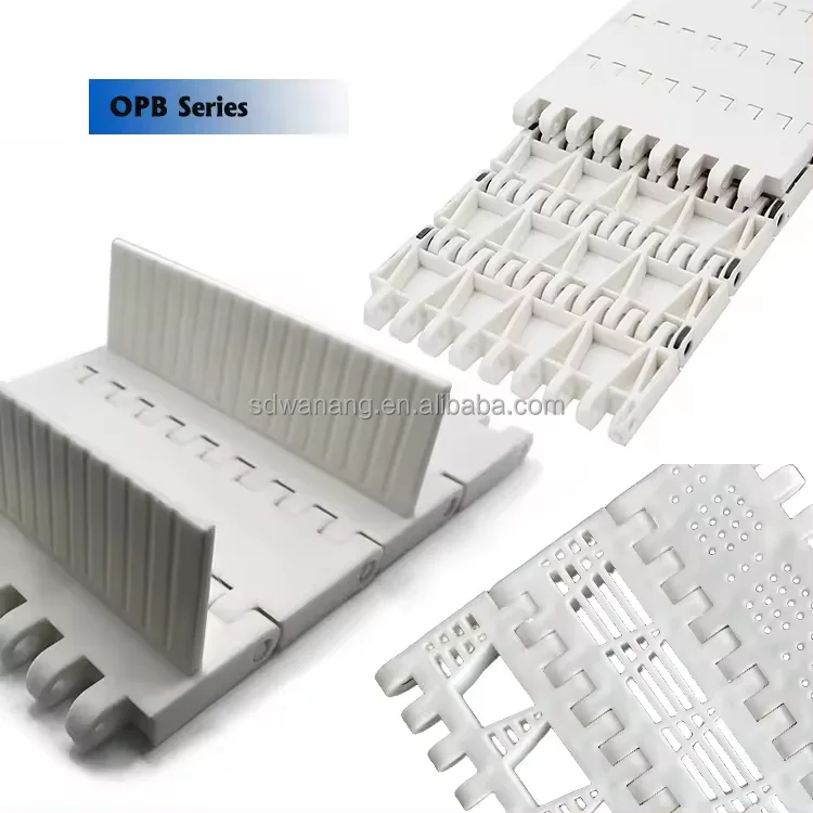 50.8mm Pitch Opb Modular Plastic Conveyor Belt Plastic Flat Top Modular ...