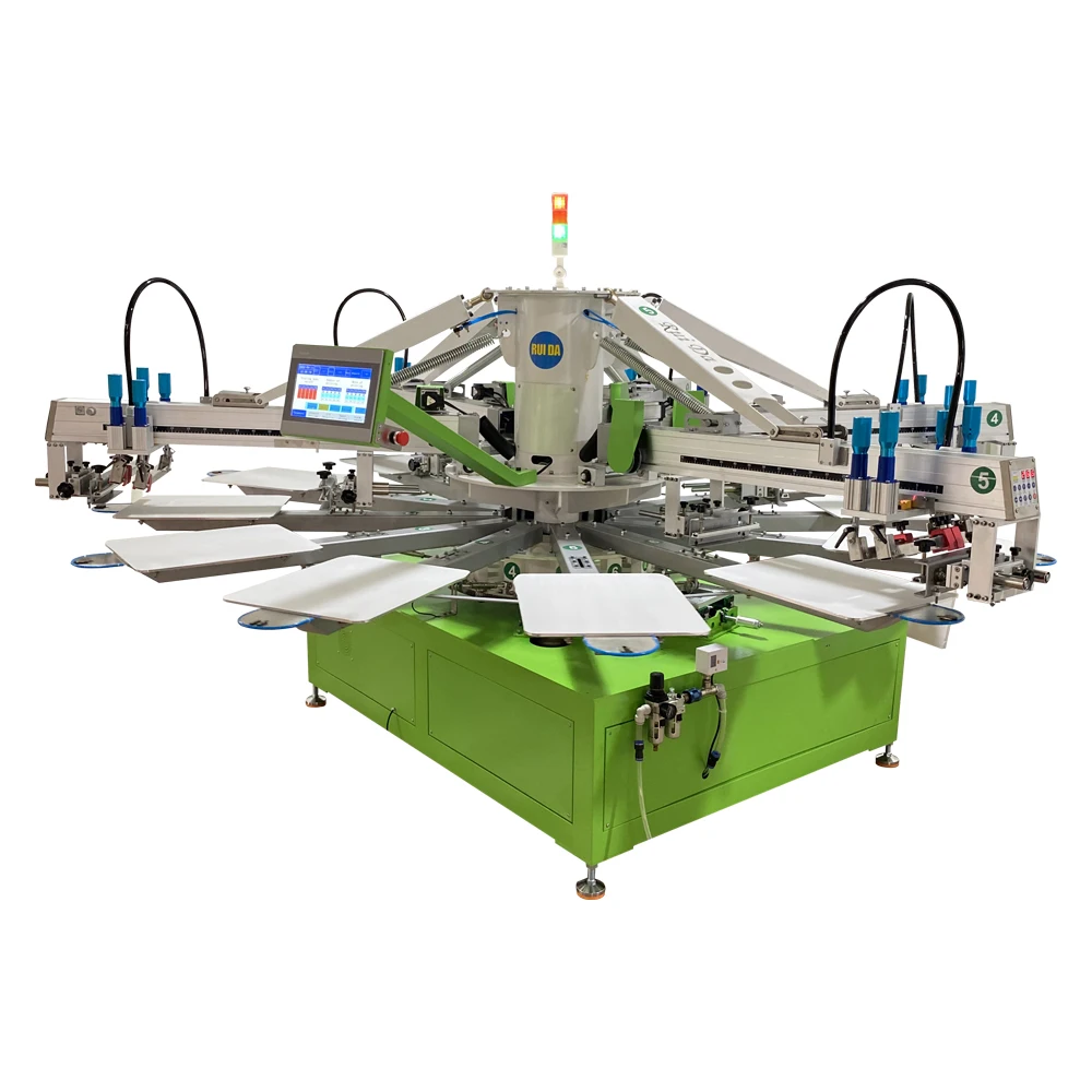 Ruida Automatic Silk Screen Printing Machine 5 Color 12 Stations - Buy ...