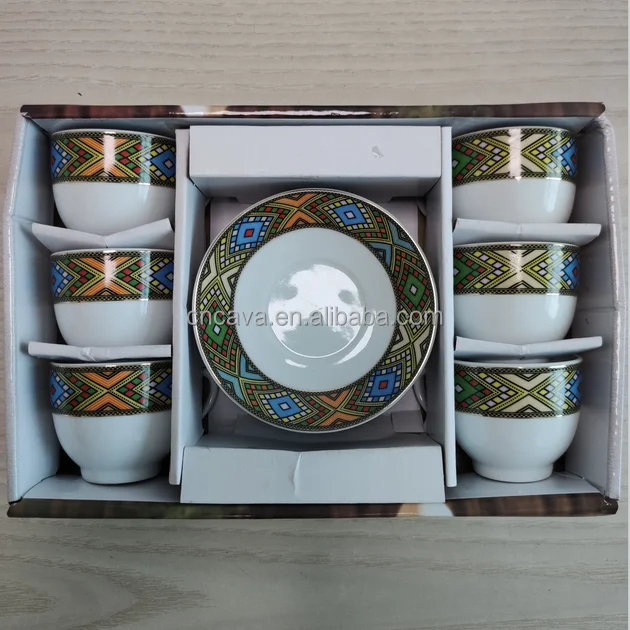 Factory Price Ethiopian Traditional Tilet Porcelain Coffee Cup Set ...
