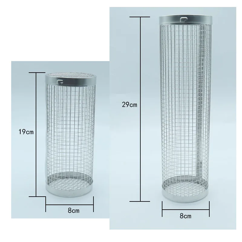 Many Size Barbecue Cage Cylinder Stainless Steel Bbq Cage Round Smoked ...
