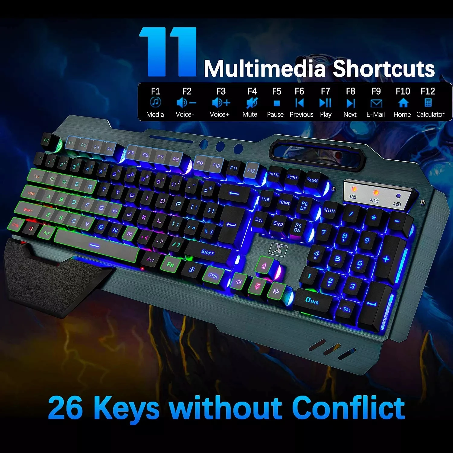 104 Keys Rgb Wireless Keyboard Ergonomics Rechargeable Mechanical ...