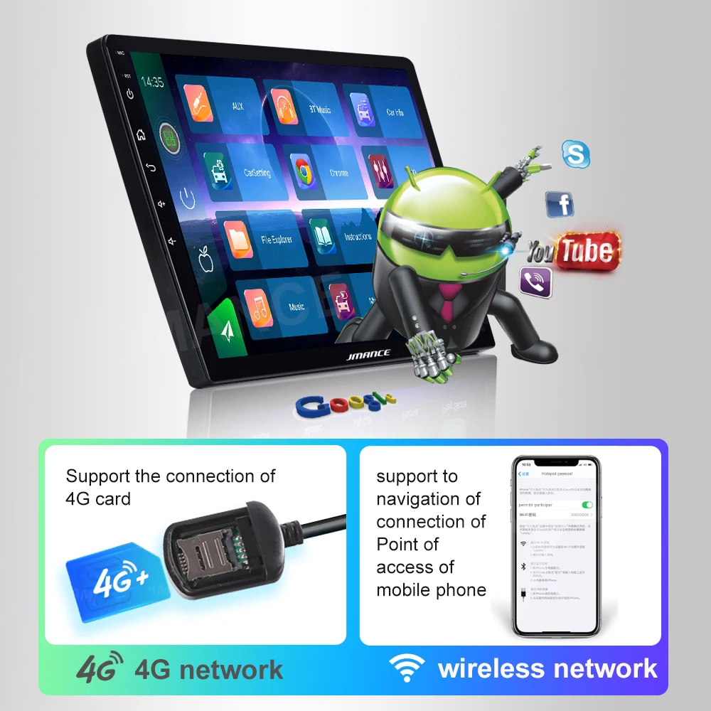 Universal 12 Inch Dashboard Android 11 System - 4G Carplay