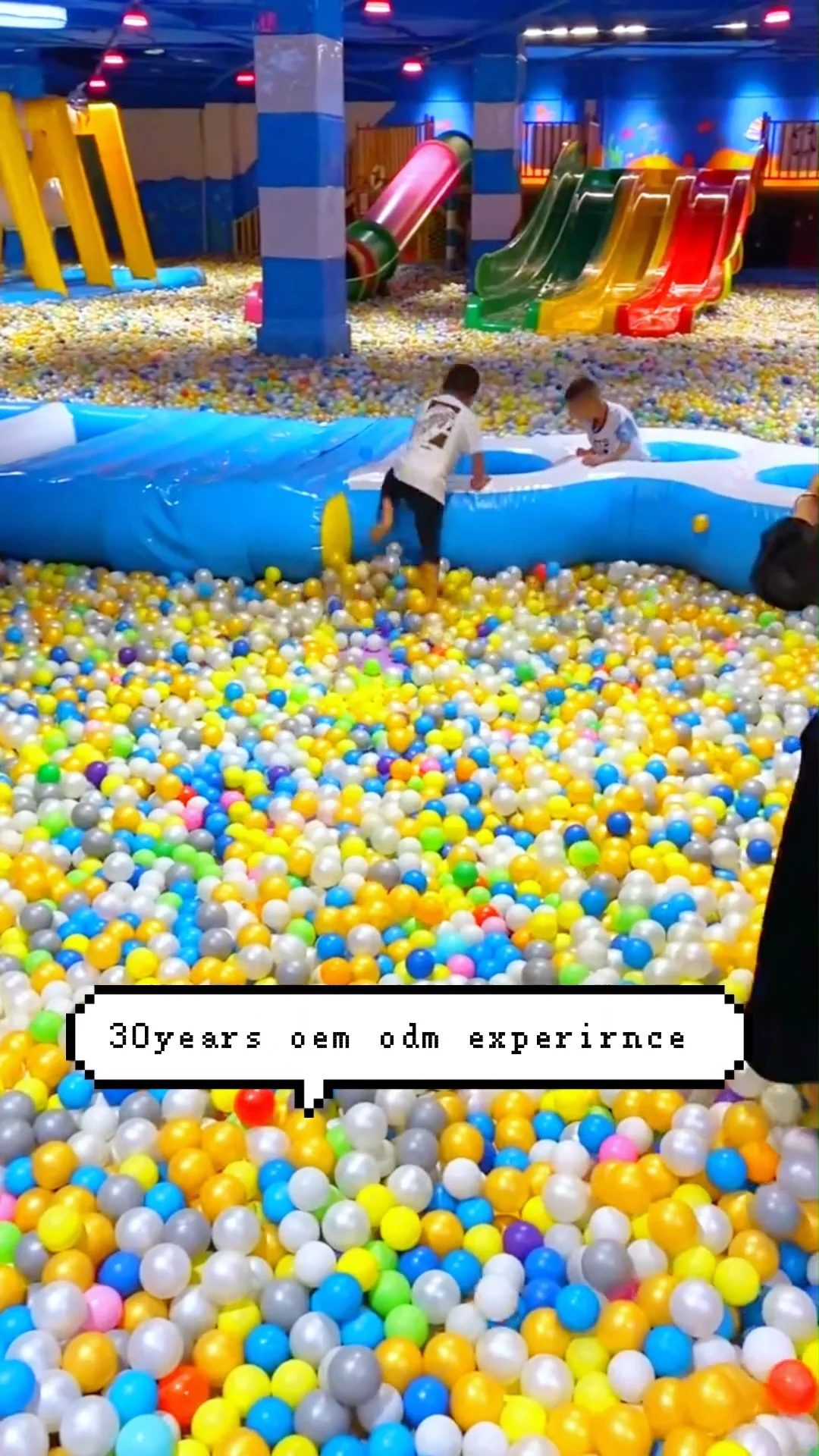 Indoor Trampoline Park With Ninja Warrior Obstacle Course And Ball Pool ...
