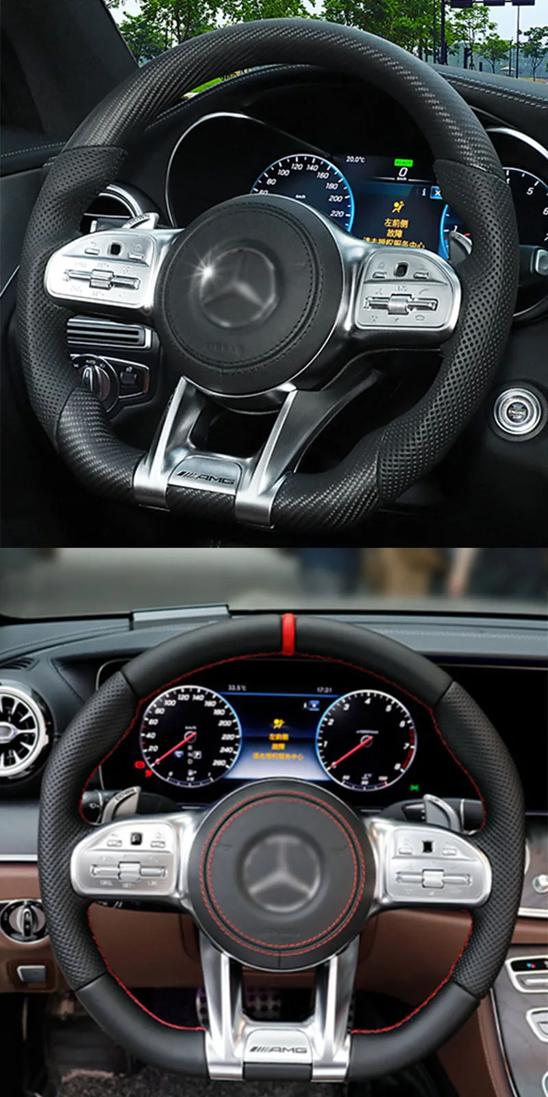 Custom Forged Carbon Fiber Steering Wheel Fit For Mercedes-benz W203 ...