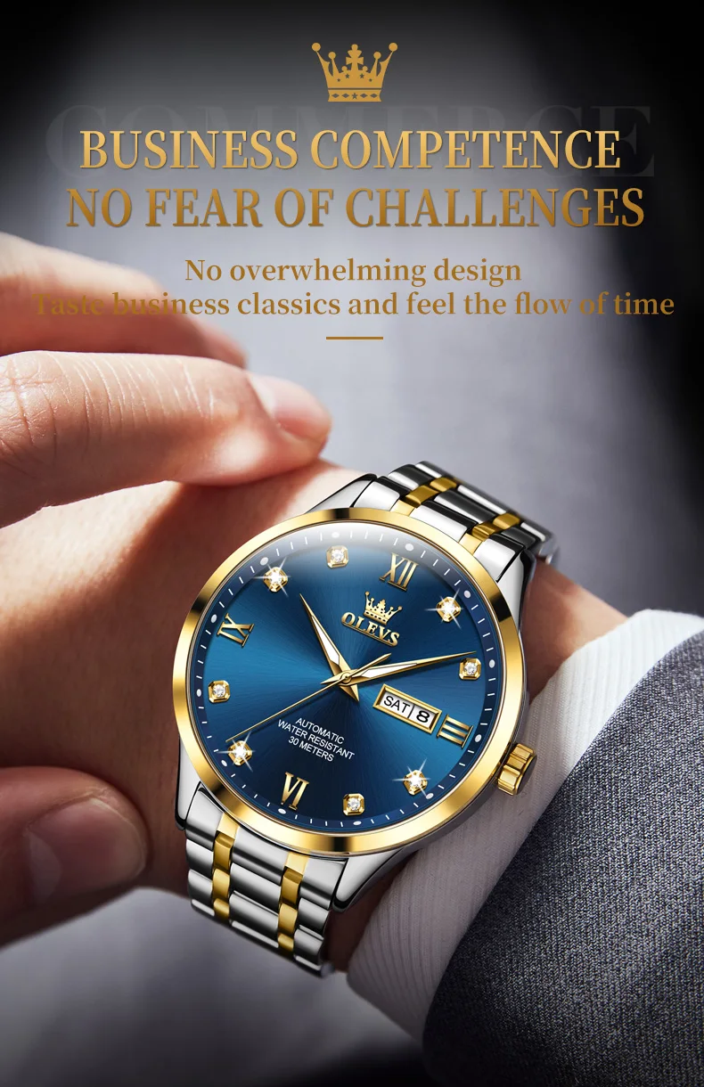 OLEVS 9946 Custom Automatic Men's Watch - Luminous & Waterproof