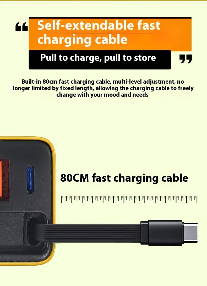 80W Gallium Nitride Type-C Fast Charging Adapter Dual (A+C) with ...