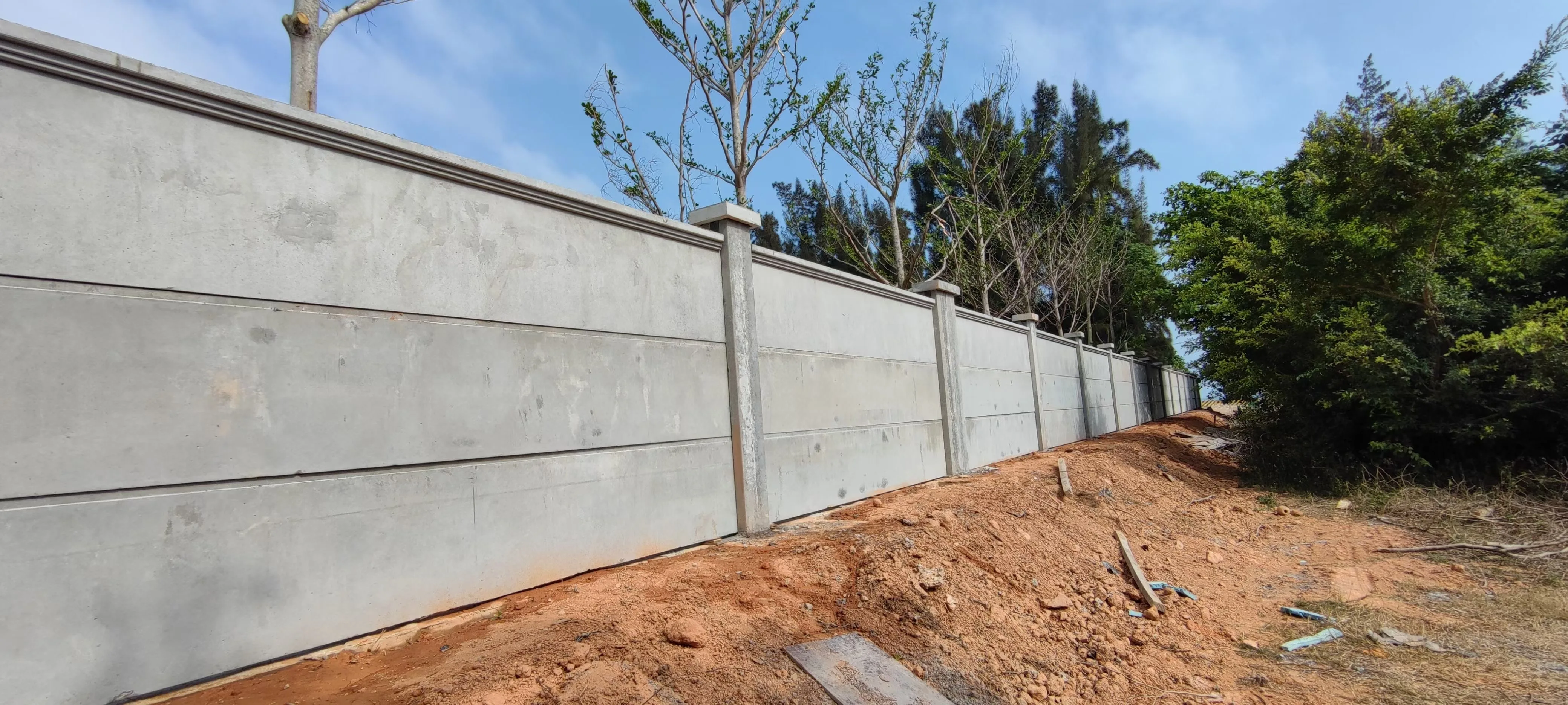 Modular L-Shaped Retaining Wall Molds for Slope Protection & Fencing ...