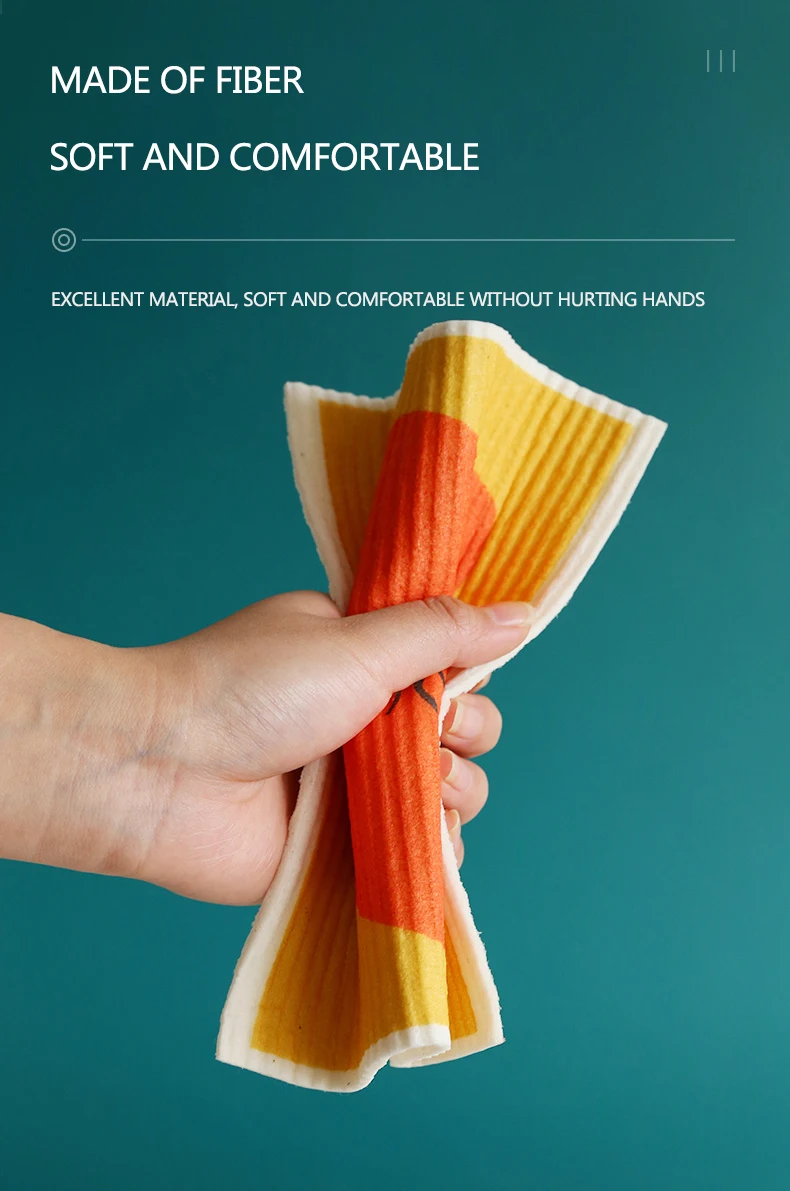 Wholesale Custom Printing Logo Kitchen Paper Towel Swedish Dishcloth
