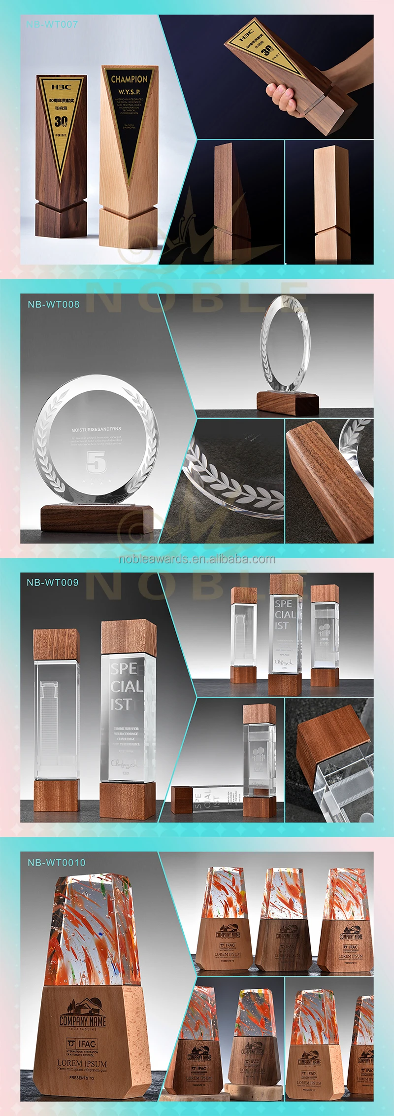Personalised Eco-friendly Wooden Award Plaque With Box, Oem