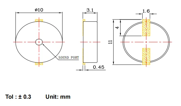 Wholesale 3V 5V DC Mini Buzzer SMD Piezo Buzzer for Thermometer