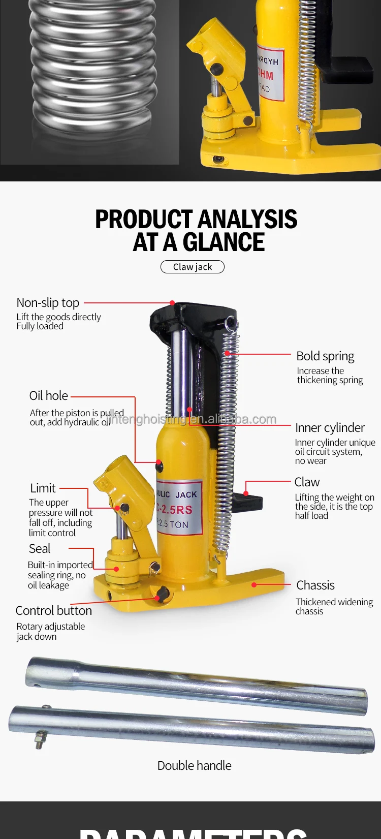 Factory Customized Container Lifting Jacks Lift Toe Hydraulic Claw Jack ...