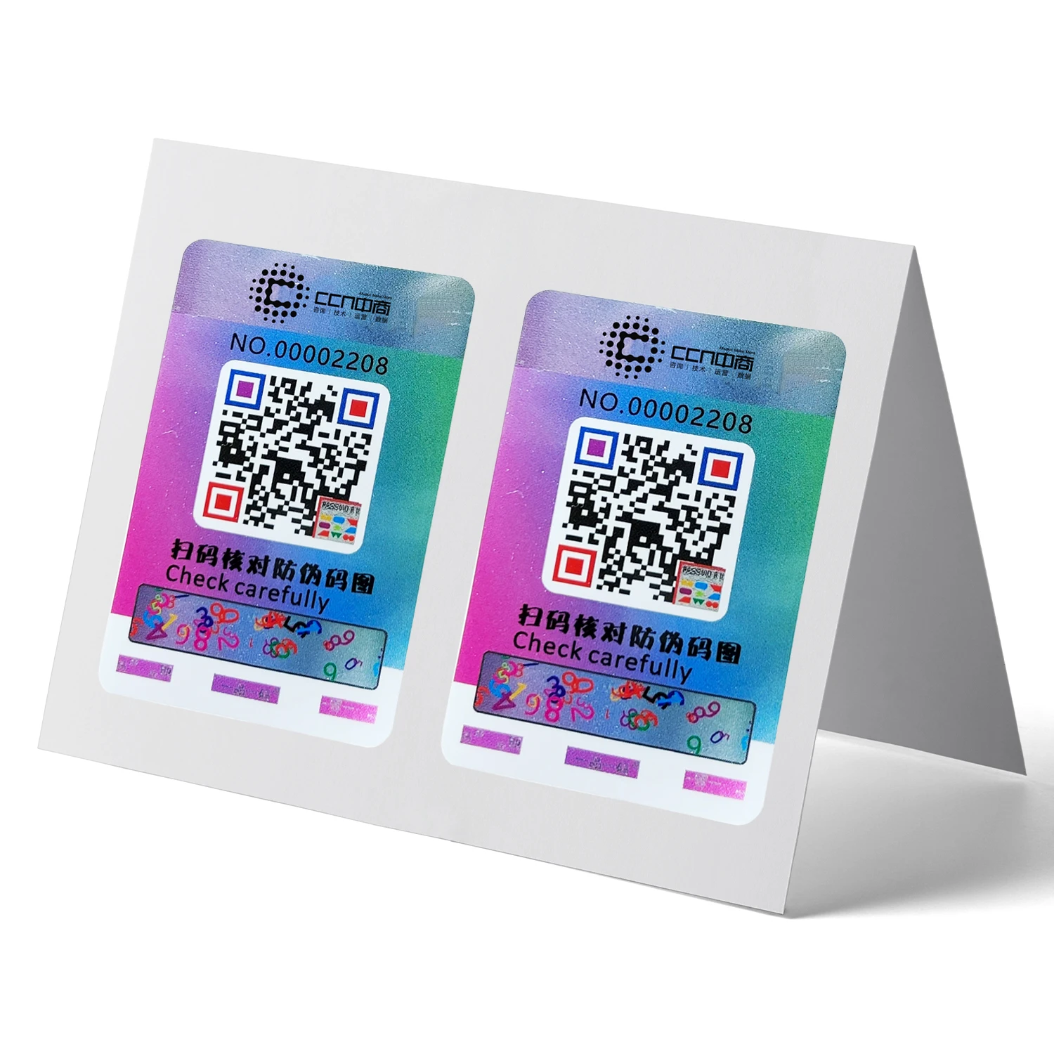 Transparent Qr Code Packaging Printing Label Holographic Anti ...