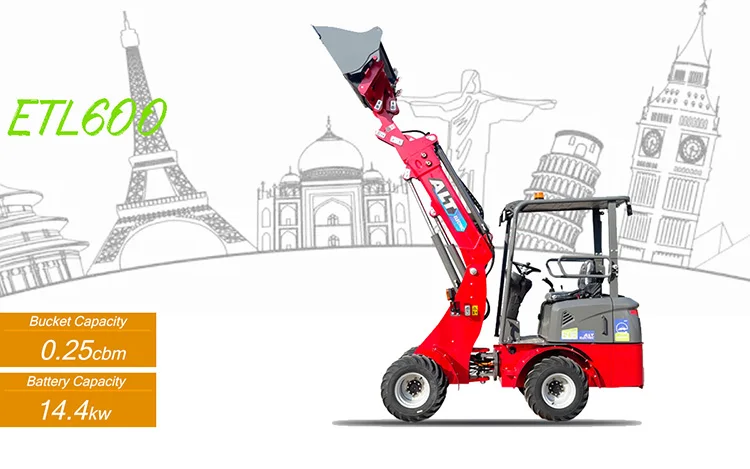 AOLITE ETL600 Mini Electric Telescopic Wheel Loader 600kg