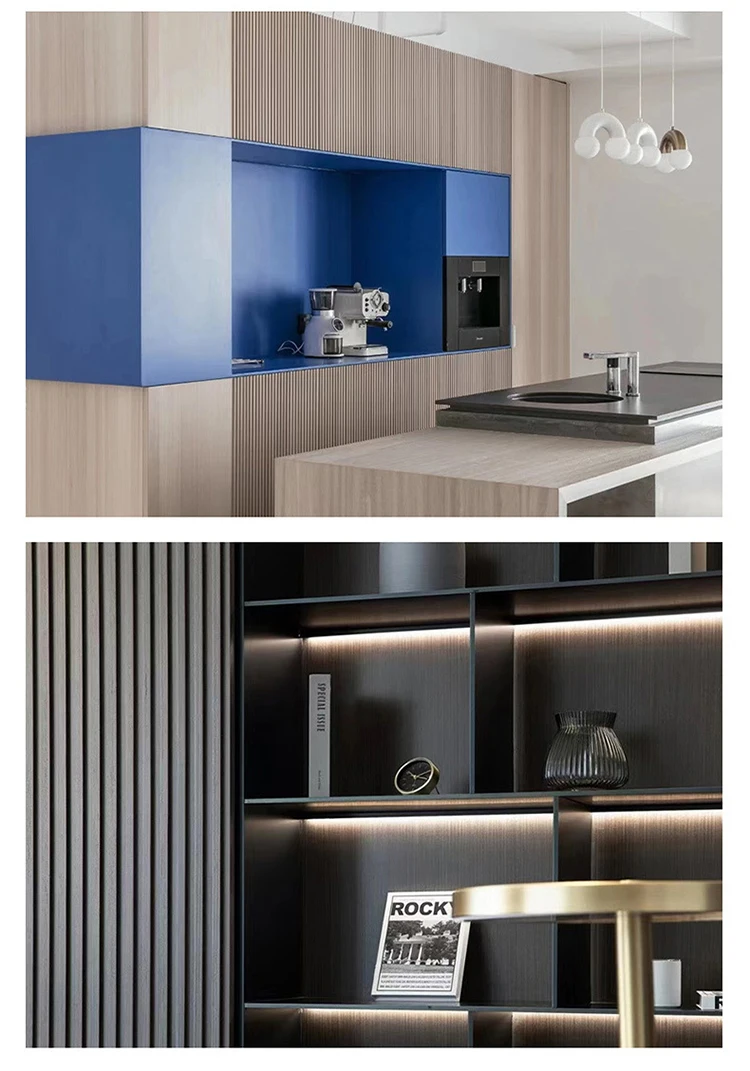 Fluted Grille Solid Wood Wall Panel Interior Decoration Fluted Wall ...