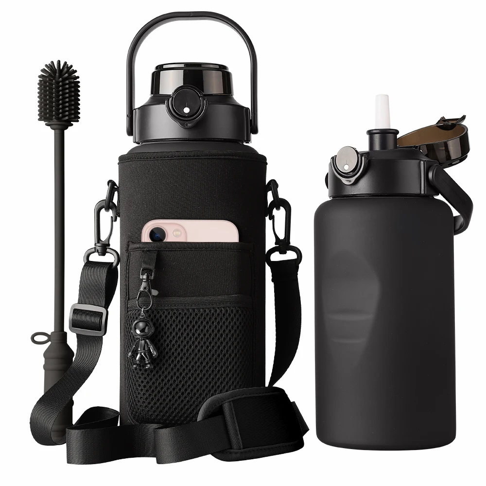 2023 Hot 3 In 1 Set Bottle Children Motivational Water Bottle Sports ...