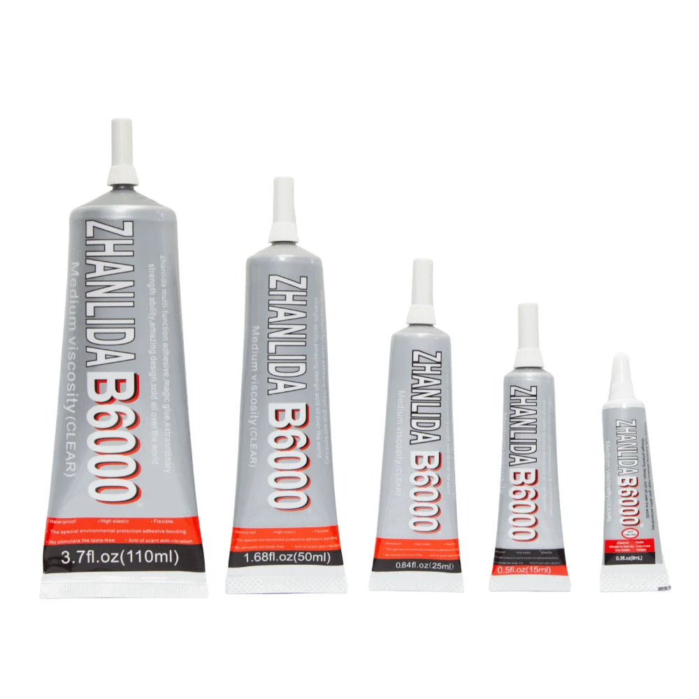 Zhanlida B6000 Clear Contact Adhesive With Precision Applicator Tip -110ml 50ml 25ml 15ml 9ml ...
