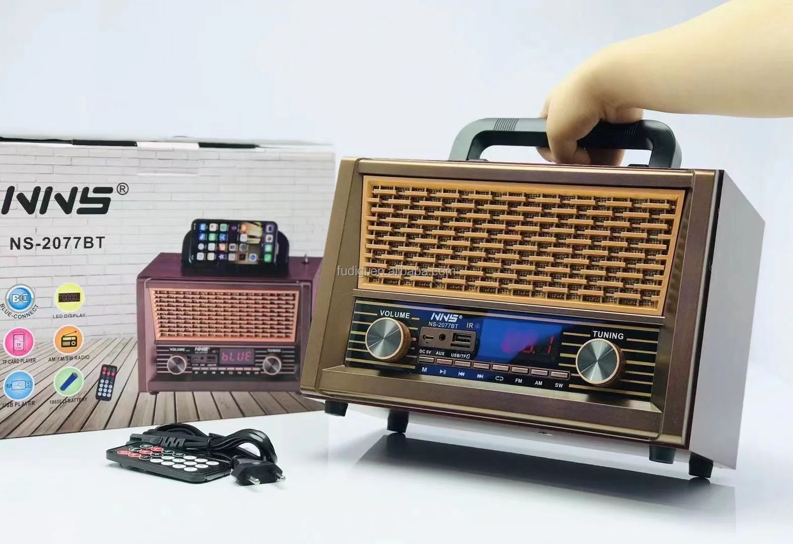 NNS 2077BT Am Fm Sw Radio Portable World Receiver 11 Band Mp3 Play Dab ...