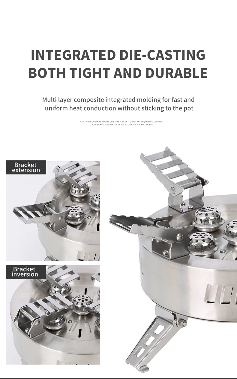 Portable Mini Furnace Head Camping Picnic Outdoor All In One Automatic ...