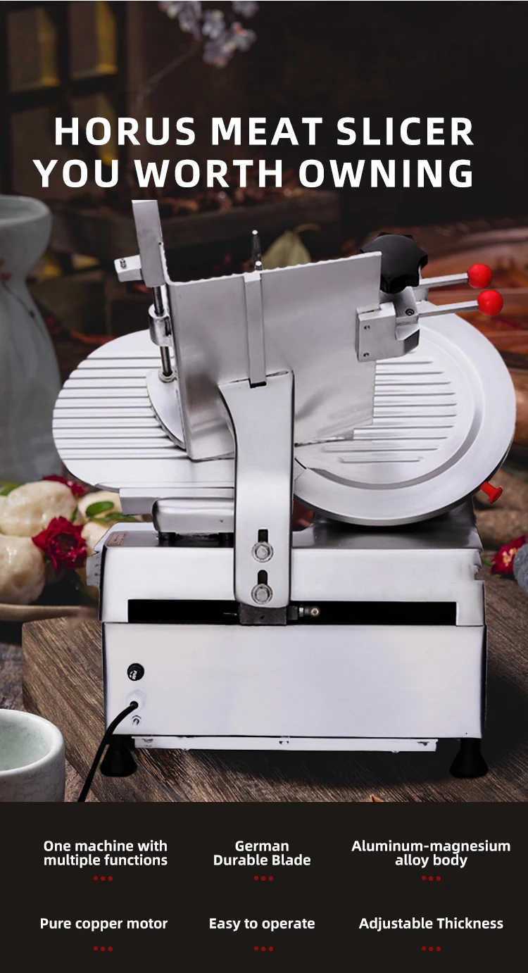 HORUS HR 12 Dual Motor Full Automatic Meat Cutter Machine Commercial ...