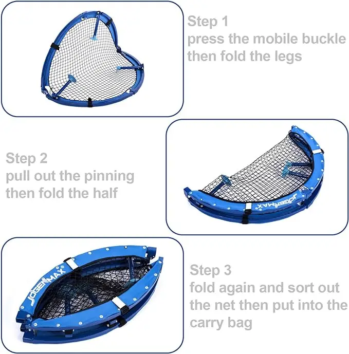 Fully Foldable Outdoor Game Set,Includes 3 Balls,Drawstring Bag ...