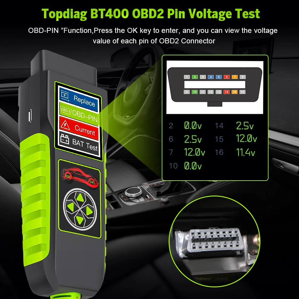 Topdiag BT400 4in1 Car Battery Tester - Reliable & Versatile