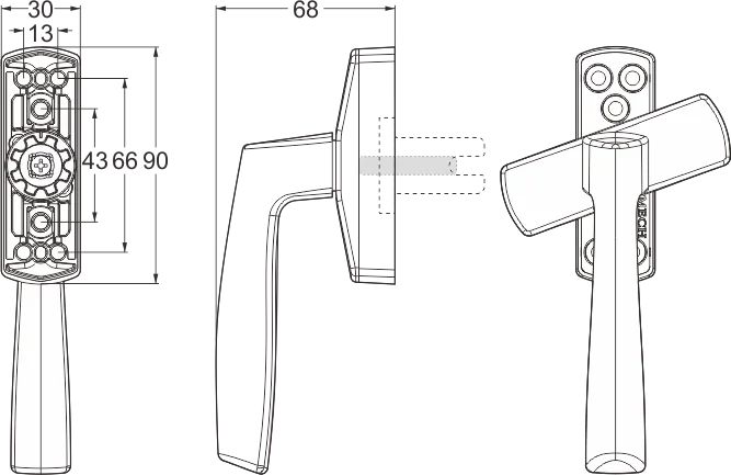 CMECH Spindle and Fork Drive Handle - High-End Window Accessories