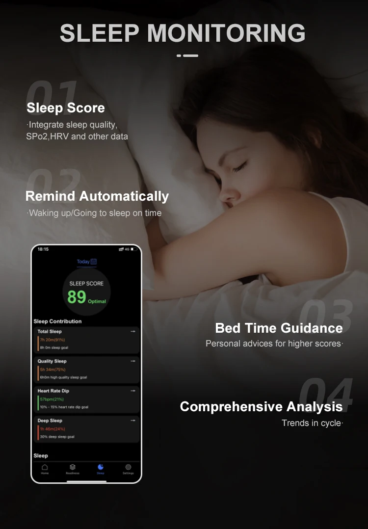 Modern Advantaged Oem&odm Support Track Sleep Monitor Health With ...