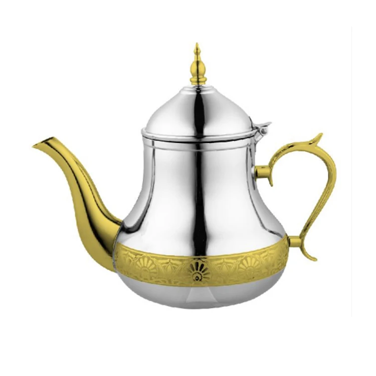 Customized Design 2024 Ramadan Tea Set Metal Inox Coffee Pot Moroccan ...