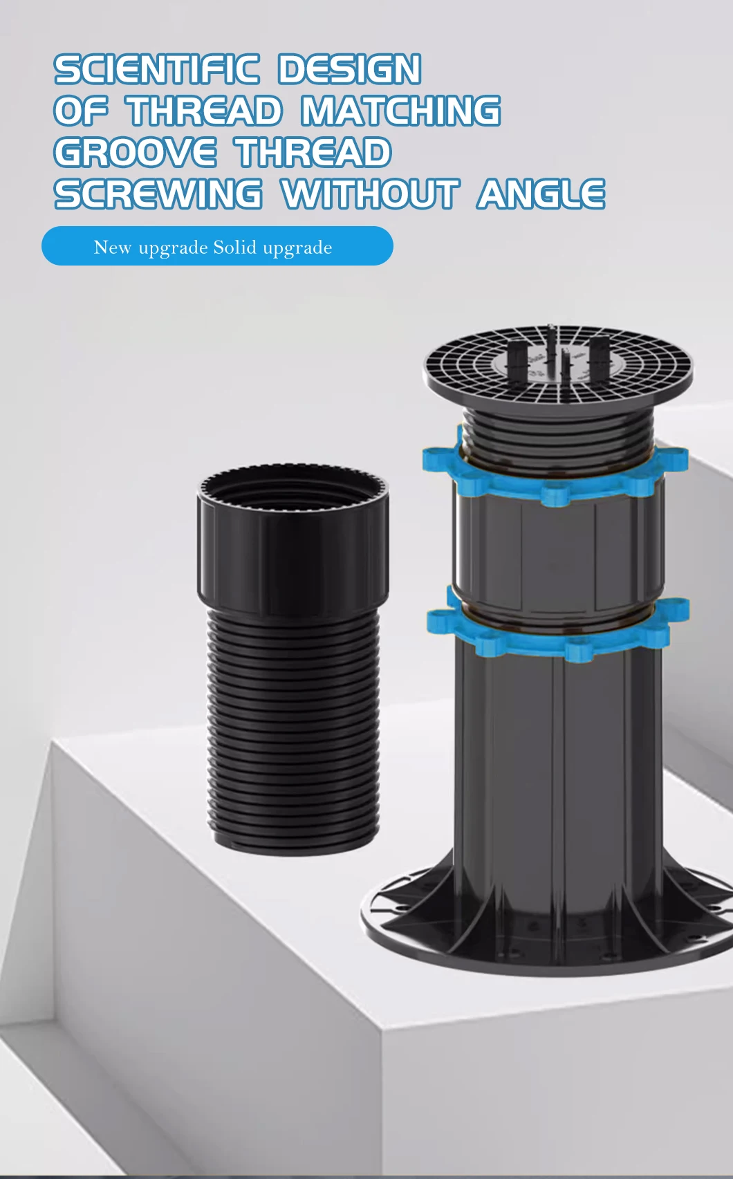 Adjustable Height Plastic Pedestal Pvc Tile Ceramic Adjustable Supports ...