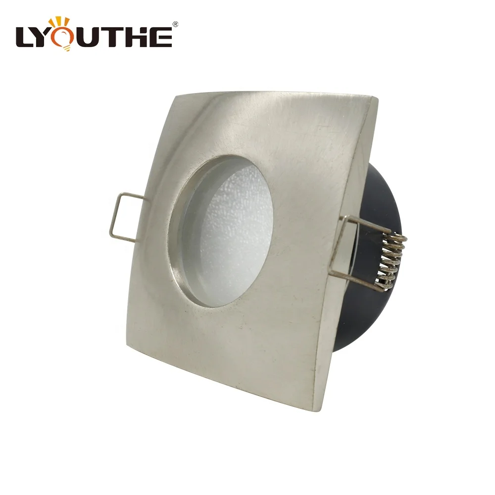 Bathroom Square Downlight IP44 Waterproof Rated Spotlight GU10 Black ...