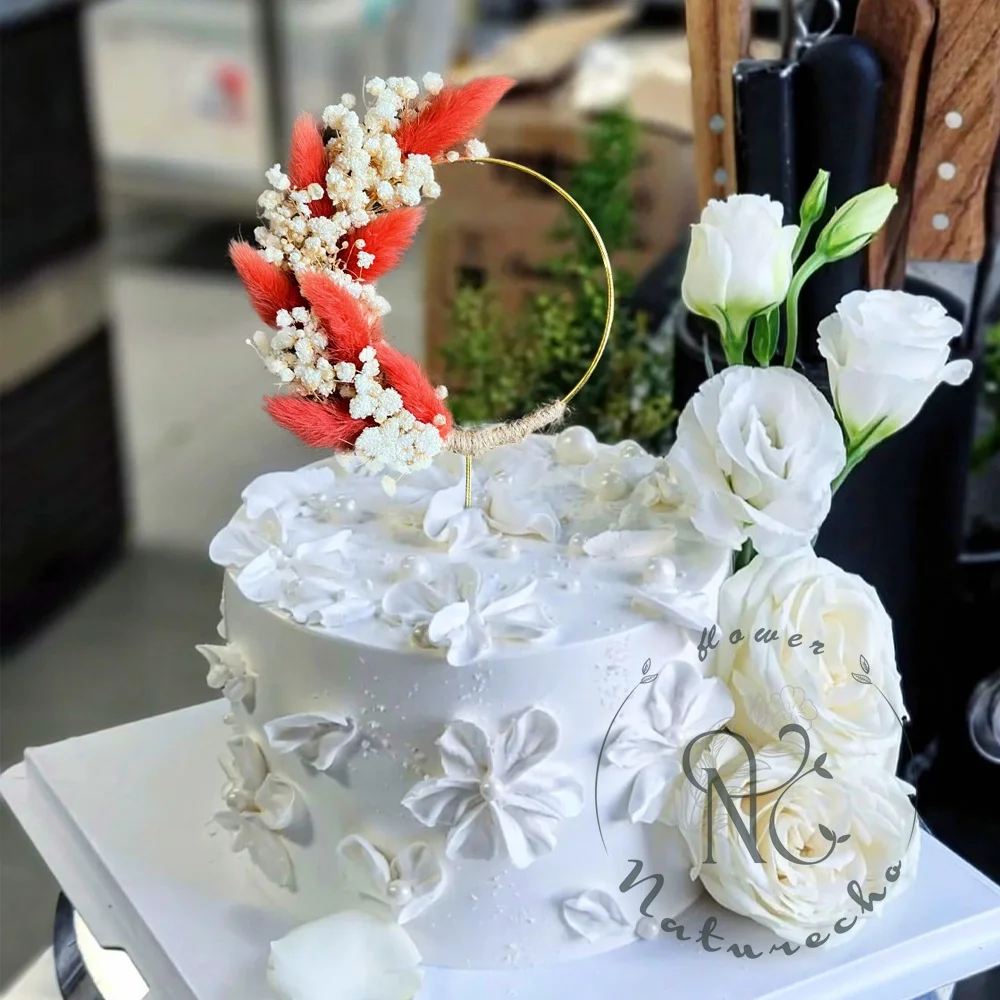 Wholesale Natural Dried Flower Wreath Cake Decorating Supplies for ...