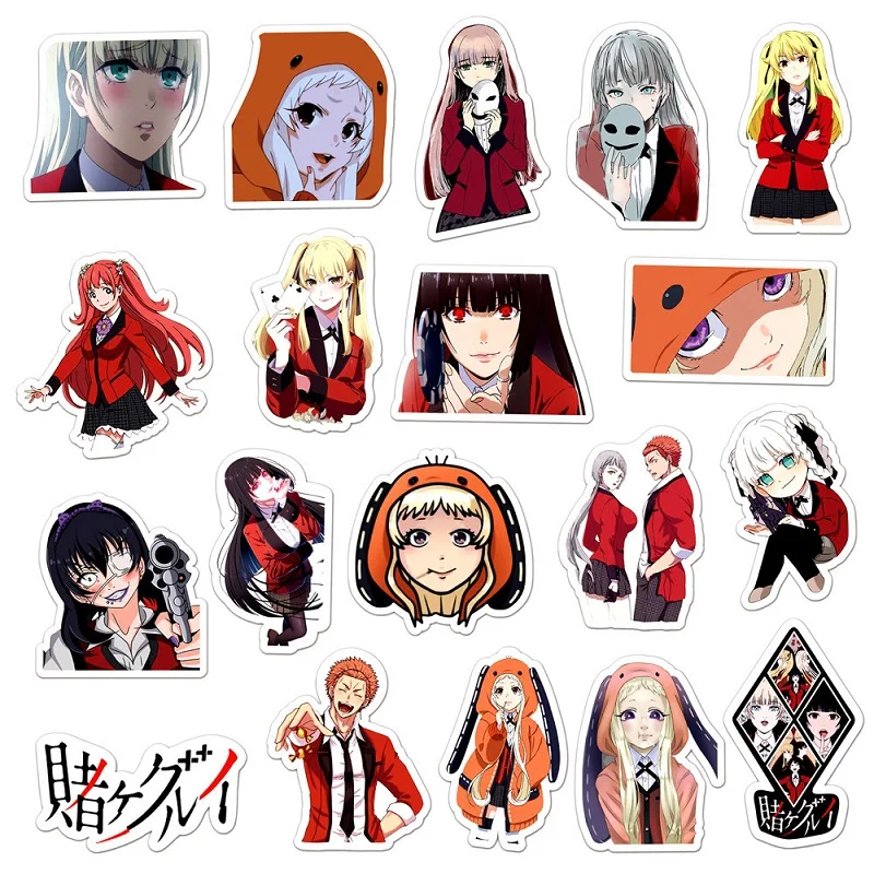 50 Colorful New Anime Kakegurui Cartoon Pvc Graffiti Sticker Suitcase ...