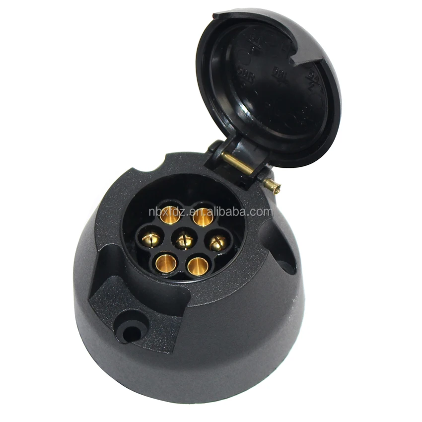 Heavy Duty Aluminum Trailer Socket 12V CE 7 Pin+1 WIth Cut Off Fog ...