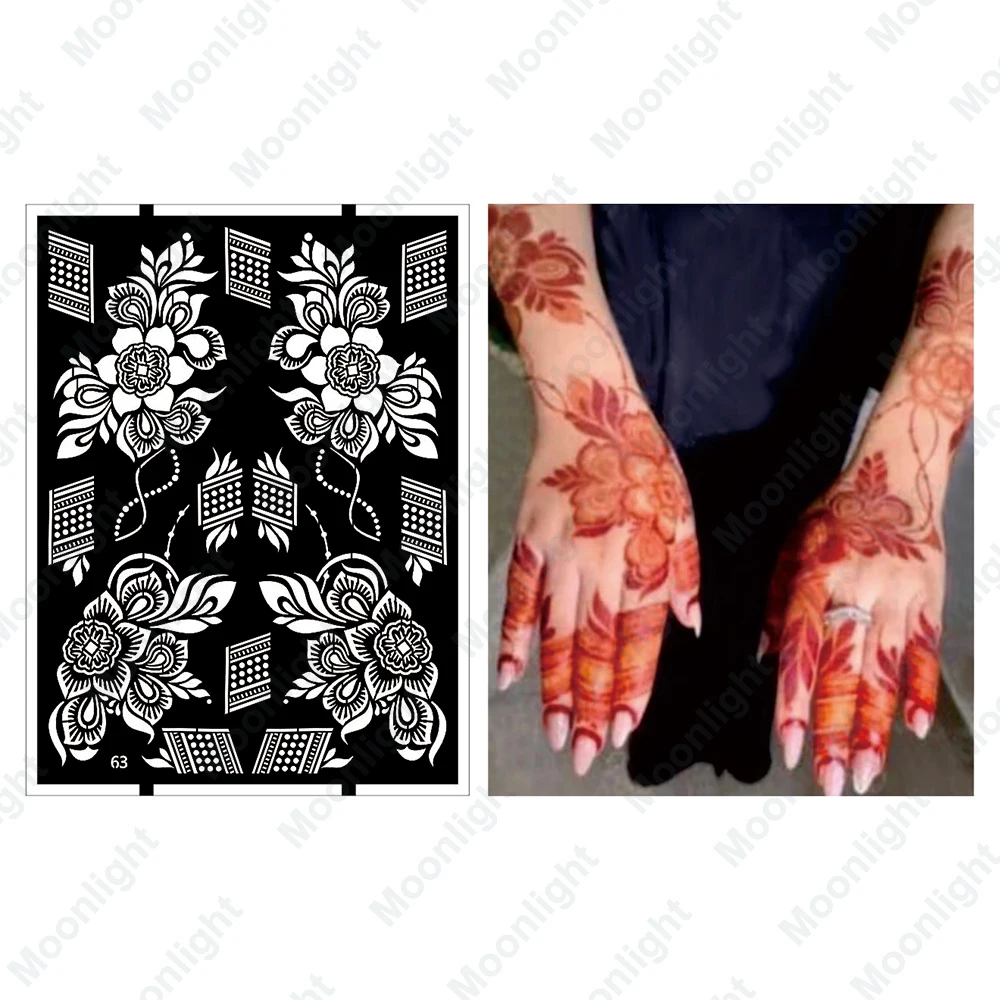 Custom Henna Tattoo Stencils - Eco-Friendly and Versatile