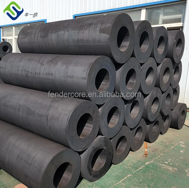 Cylindrical Solid Rubber Bumper System Boat Dock Marine Rubber Fender ...