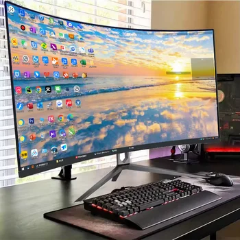 New Design 27 Inch Curved And Frameless Screen 2 K Gaming Utility ...