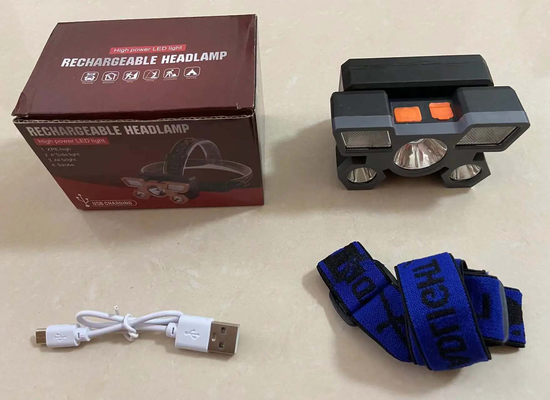 5 LED Flashlight - Rechargeable with 18650 Battery