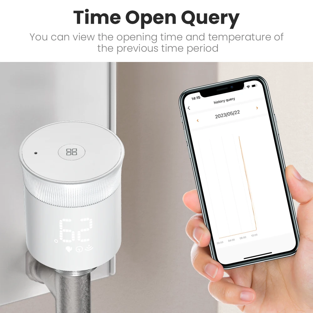 Avatto ZigBee Tuya RF433 Smart TRV Thermostat Floor Heating Temperature ...