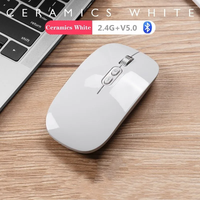 M103 Rechargeable Ergonomic Dual Model V5.0 Mouse 2.4g Wireless Girl ...