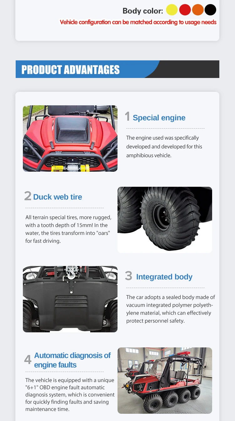 Argo 8x8 Amphibious Vehicle - All Terrain & Water Capabilities