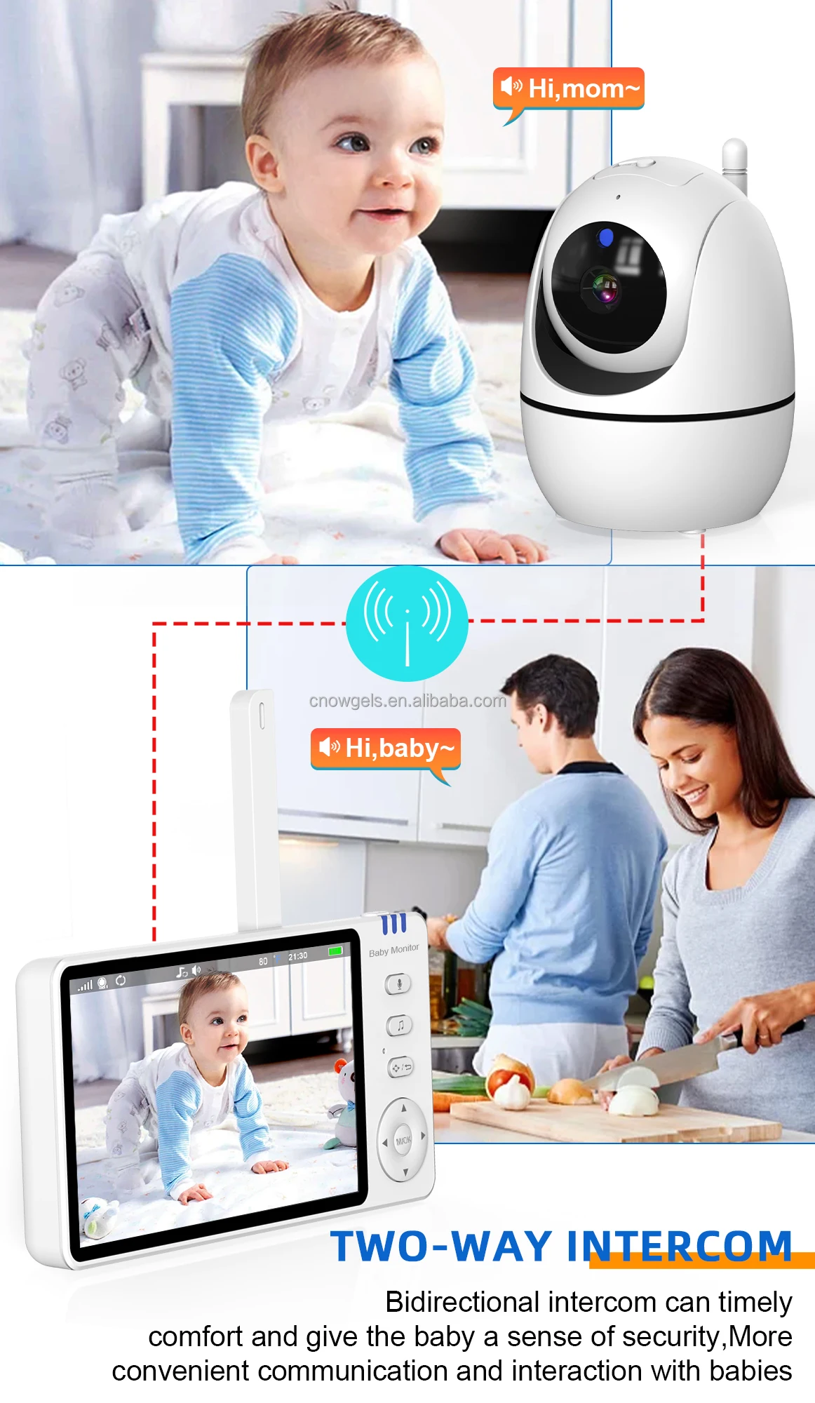 Smart Baby Camera Baby Monitor with Camera Wireless Camera Baby with CE ...