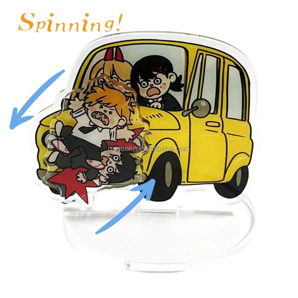 Custom Cartoon Combination Acrylic Spinning Standee