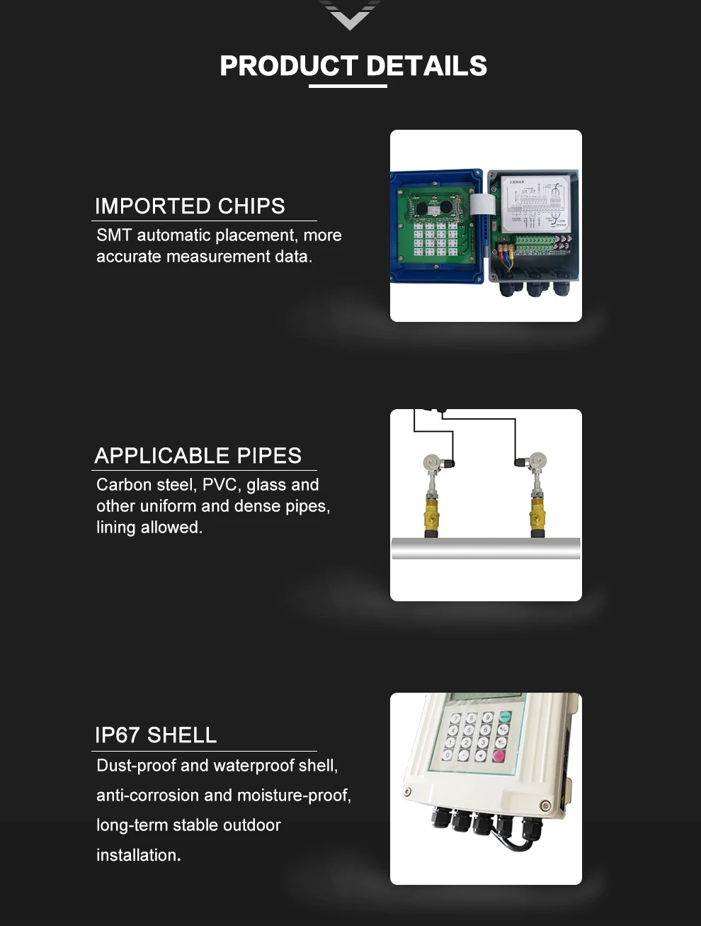 Tuf 2000 Ultrasonic Flow Sensor Clamp-on Ultrasonic Water Ultrasonic ...