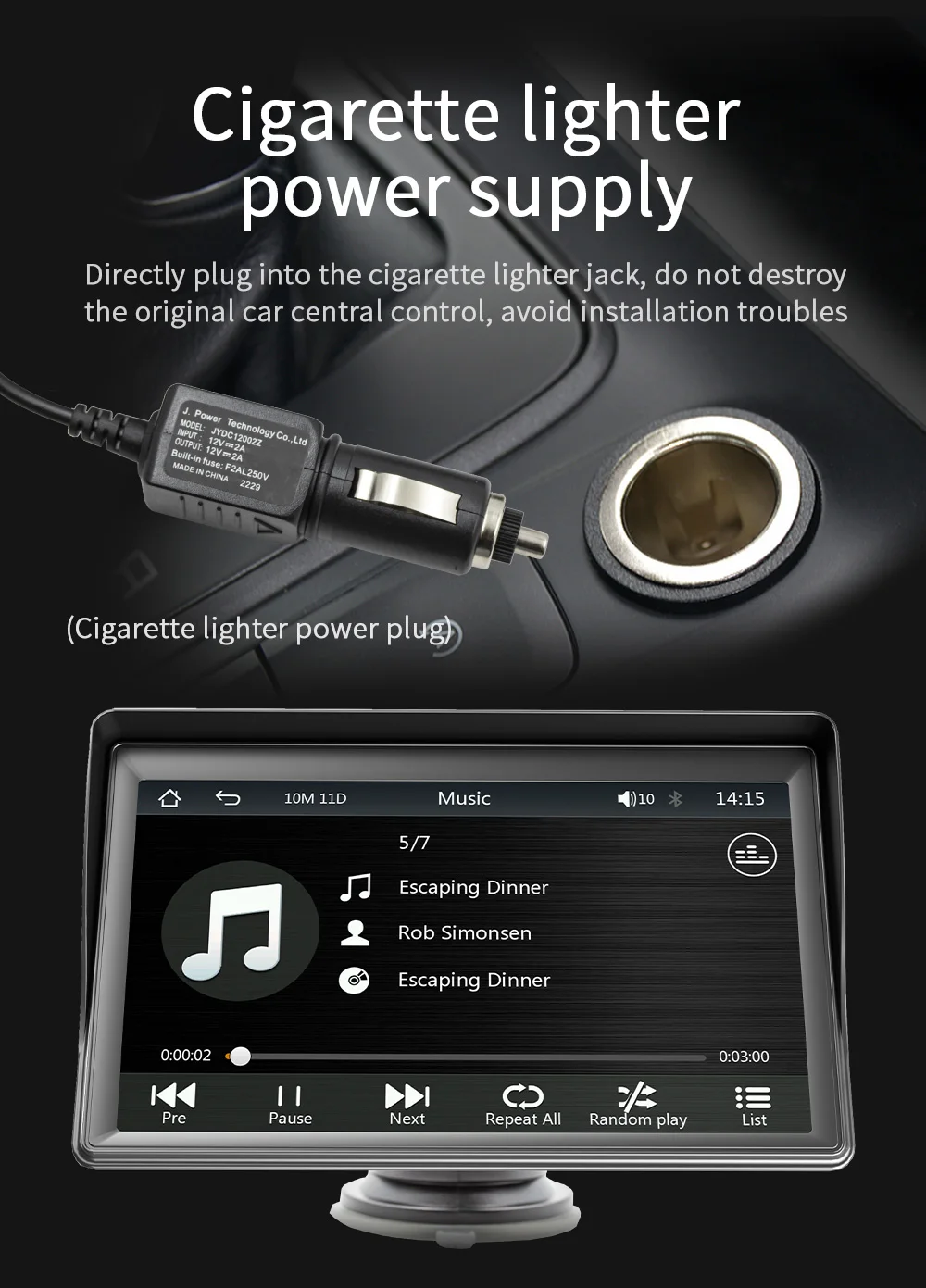 Car Mp5 Portable Multimedia Video Player Icreative 7 Inch Bluetooth Usb ...