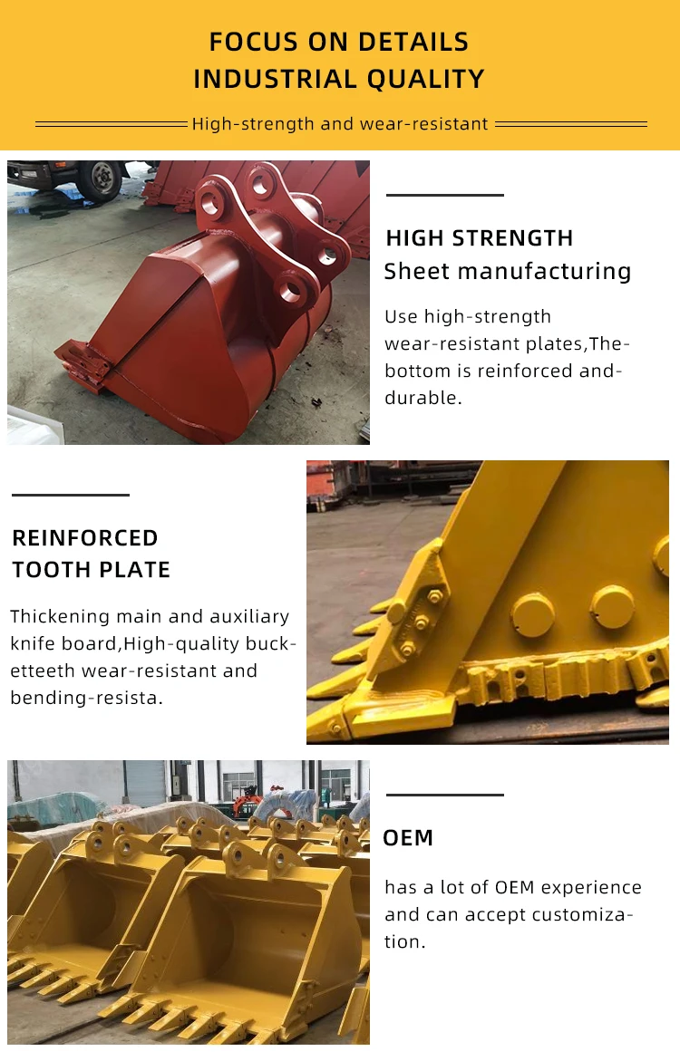 GPR Excavator Heavy Duty Big Bucket 2.3m3 CAT 340 Excavator Rock Stone ...