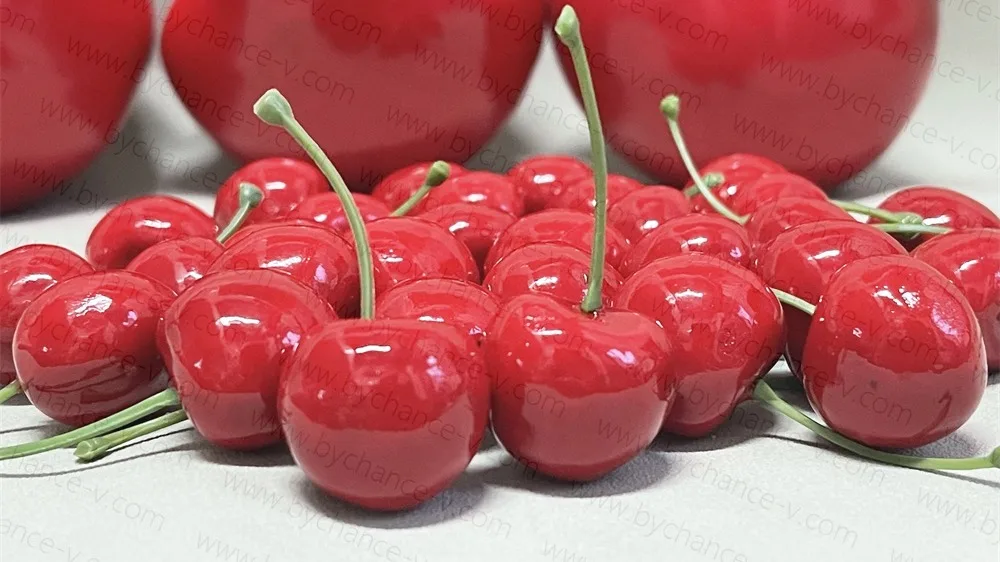 Christmas Decorating Artificial Red Cherries 30mm/1.18inch Simulation ...