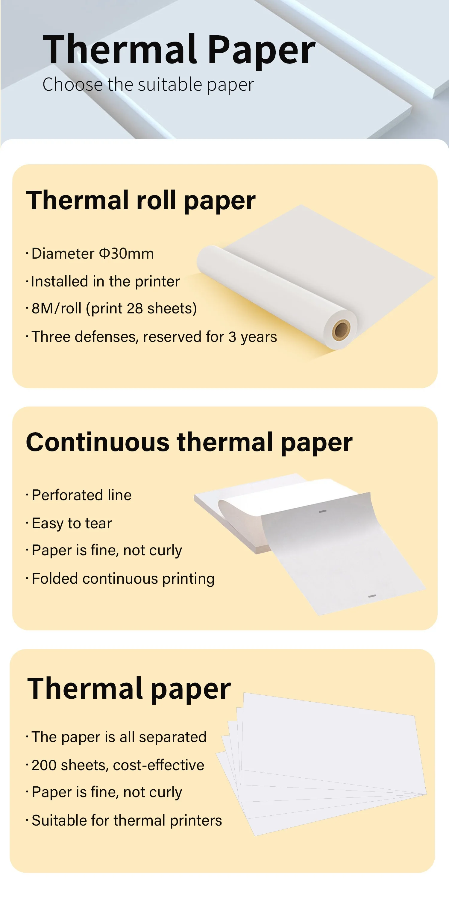 Wholesale Thermal Printer A4 Size Us Letter Size Paper Rolls for ...