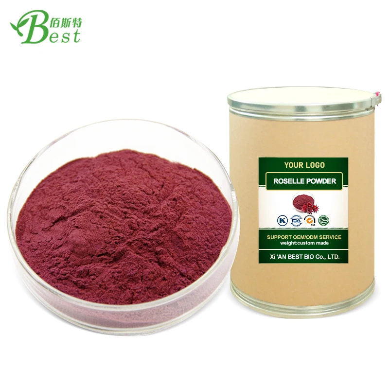 Factory Supply Hibiscus Flower Roselle Calyx Extract Bulk Roselle ...