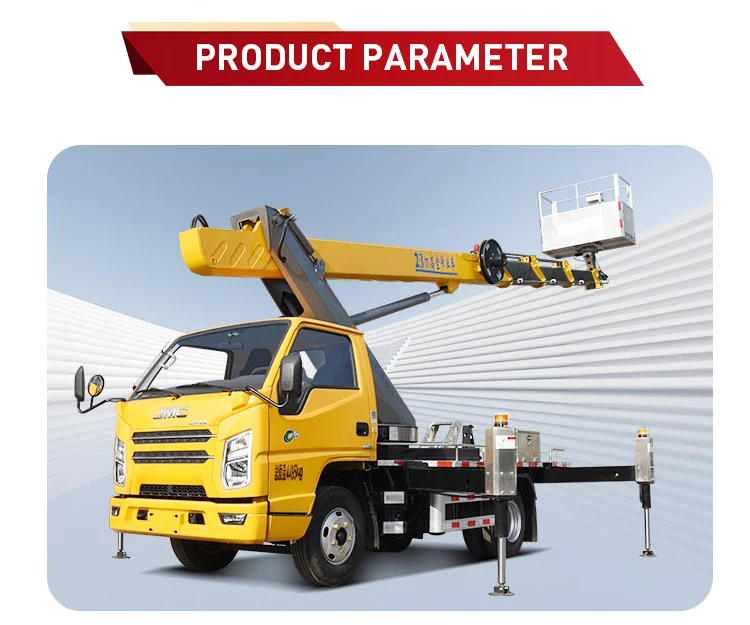23m Telescopic Aerial Work Platform Truck Hydraulic Aerial Cage High ...