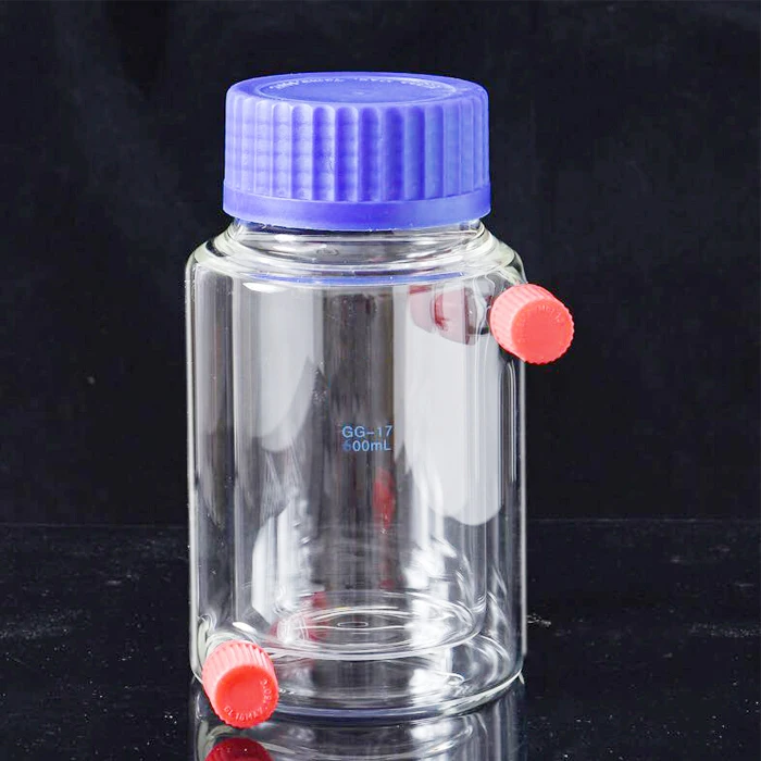 Tiandi Lab 600ml Double Glass Reagent Bottle Reaction Flask - Buy Lab ...